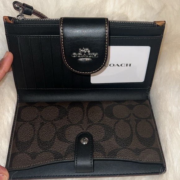 Coach | Bags | Coach Phone Wallet With Leopard Print And Signature ...